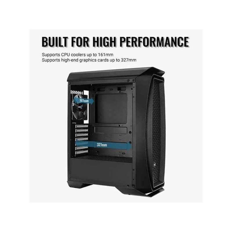 Aerocool MLG Aero One Frost BG, skrinka ATX, RGB LED ventilátor, čierna ...